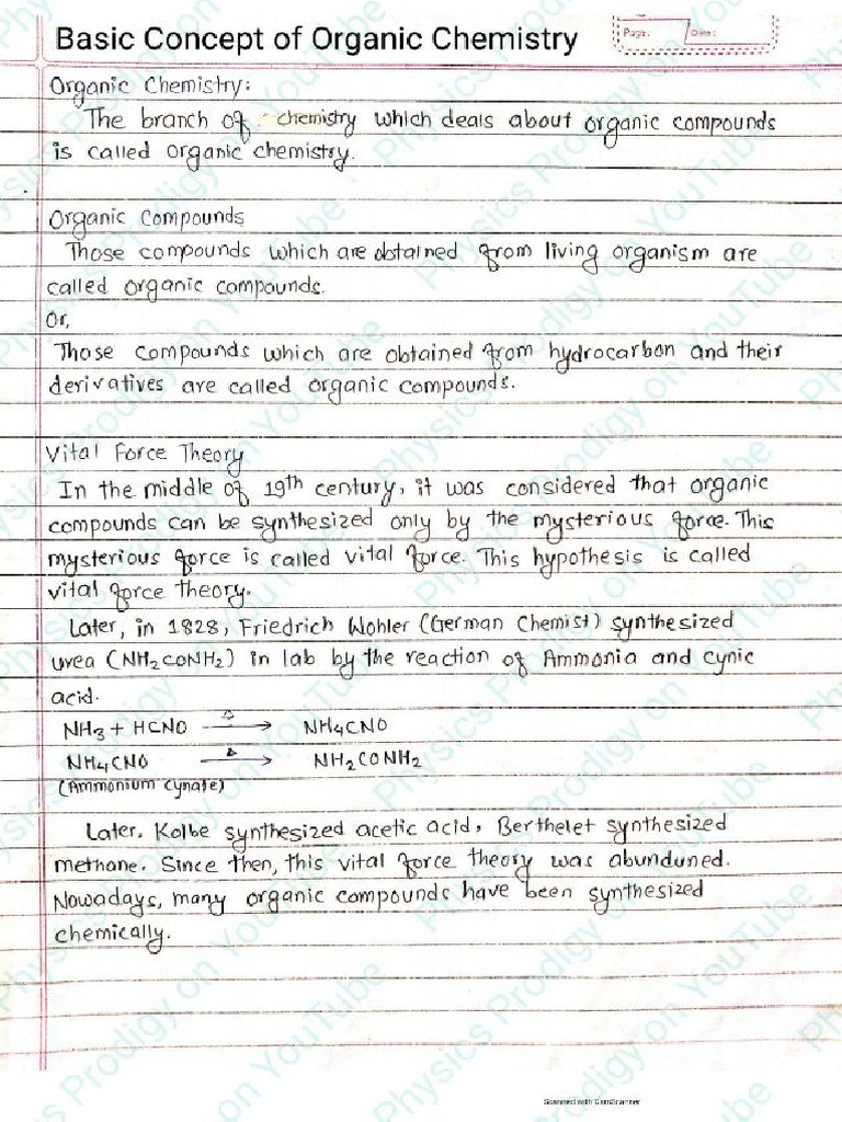 Organic Chemistry Note Grade 11 | PDF