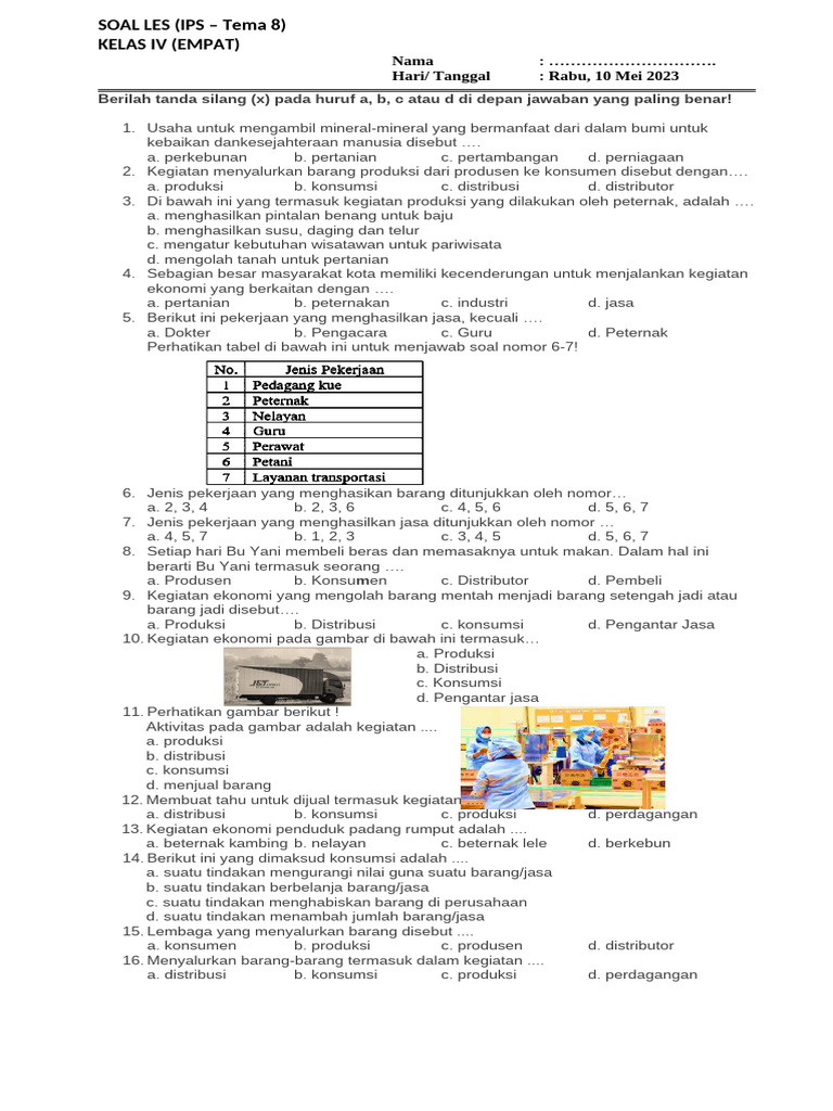 SOAL IPS Tema 8 | PDF