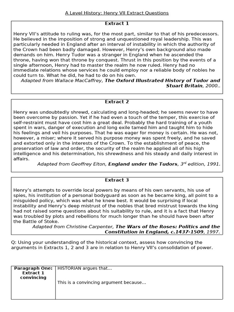 A Level History Extract Qs | PDF | Catholic Church