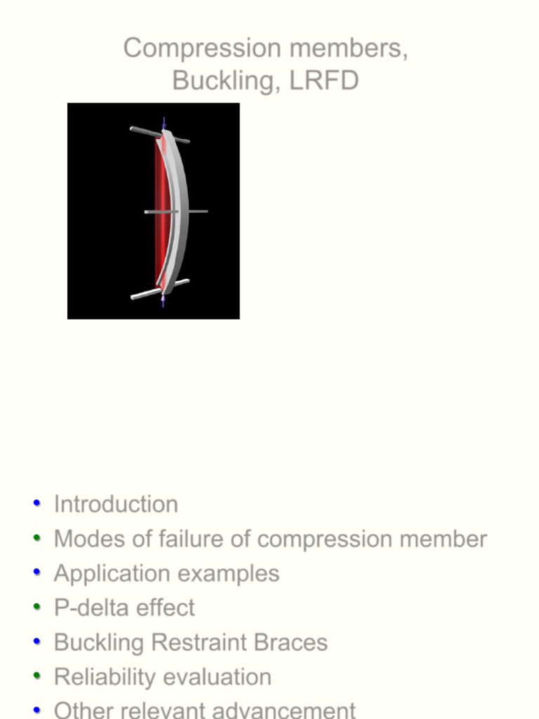 01 Compression Member Buckling LRFD | PDF | Buckling | Mechanics