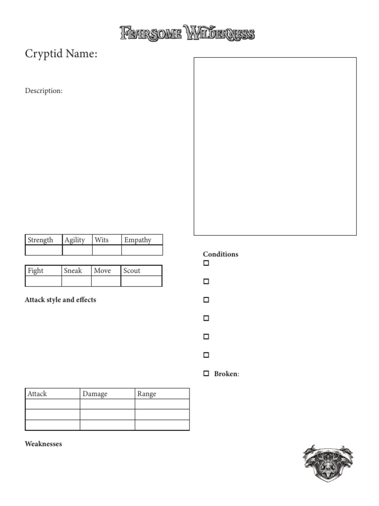 Cryptid Name:: Description | PDF