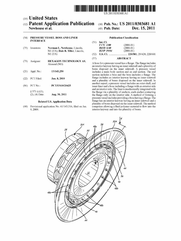 Hexagon Pressure Vessel Patent | PDF | Tire | Composite Material