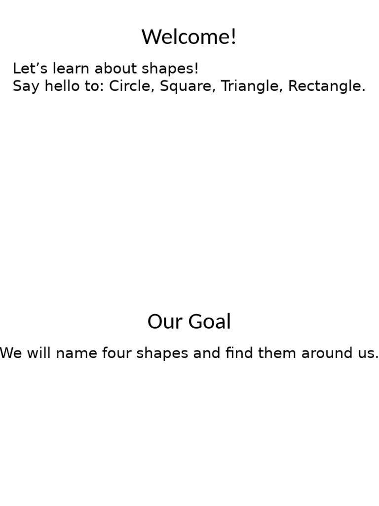 Learn Shapes: Circle, Square, Triangle, Rectangle | PDF