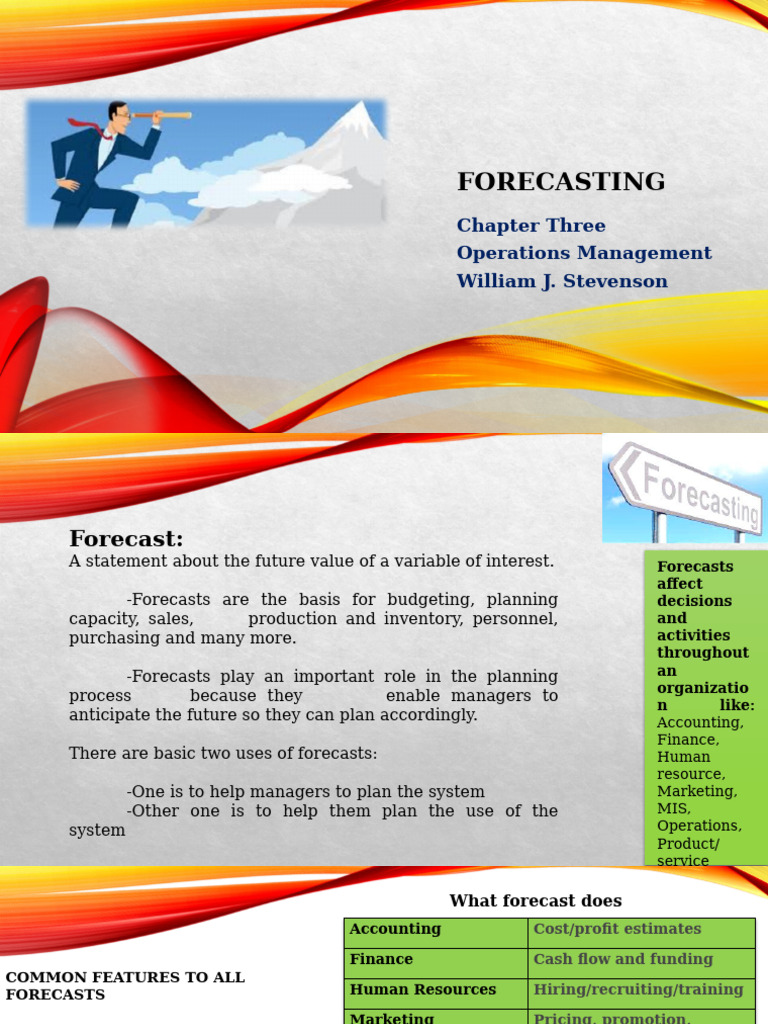 Lecture Three-Forecasting | PDF | Forecasting | Statistical Analysis