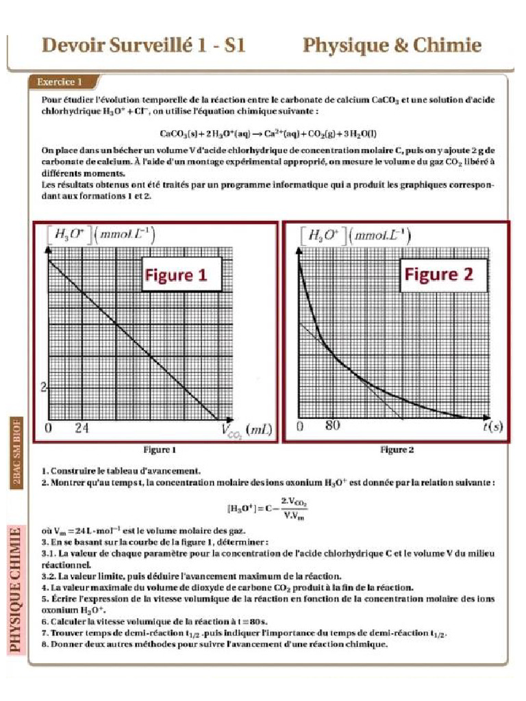 Devoir SM 2bac | PDF