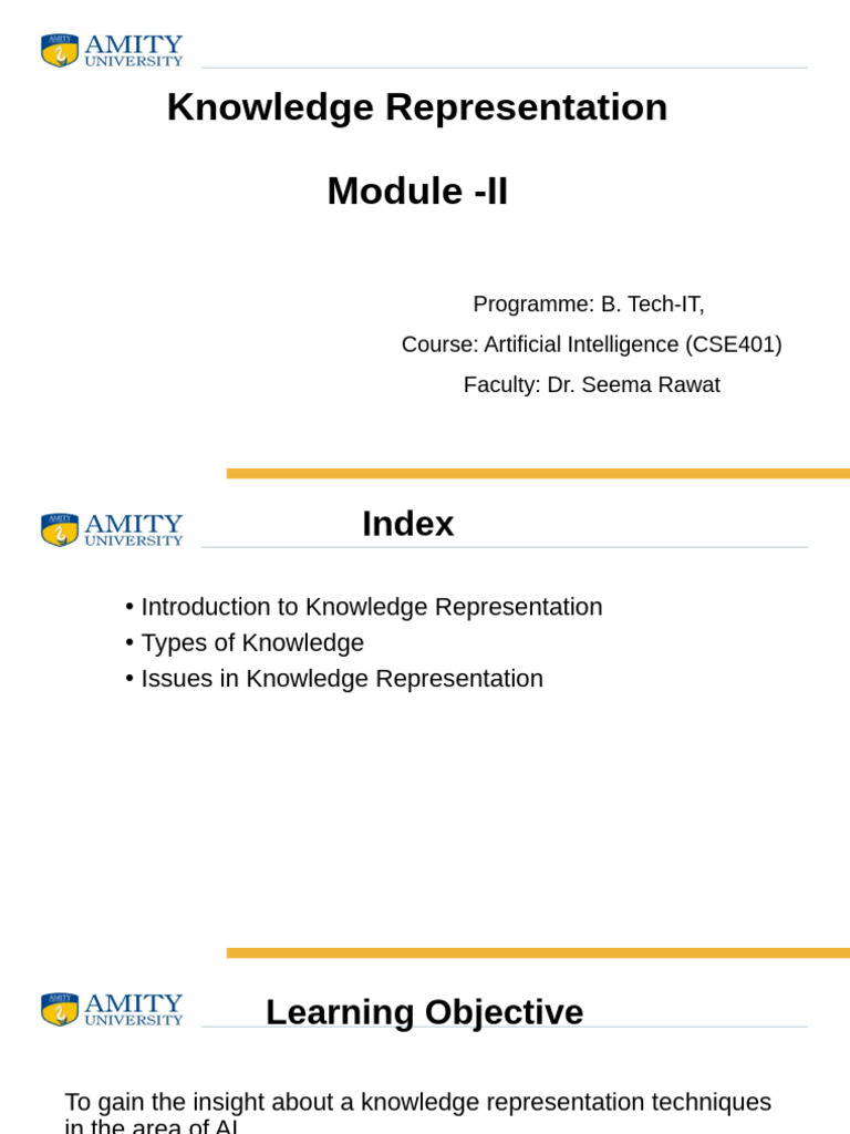 1 - Knowledge Rep | PDF | Knowledge Representation And Reasoning ...