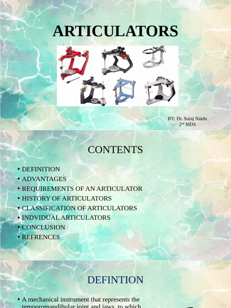 Articulators and Theories | PDF | Dentures | Dentistry Branches