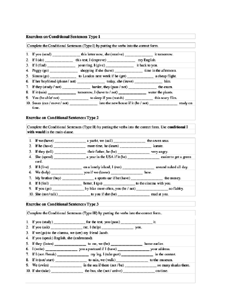Conditional Exercise #02 | PDF