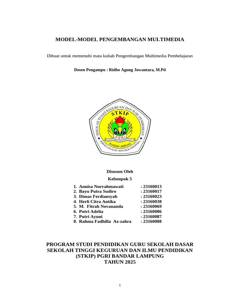 Model Alessi & Trollip dalam Multimedia | PDF