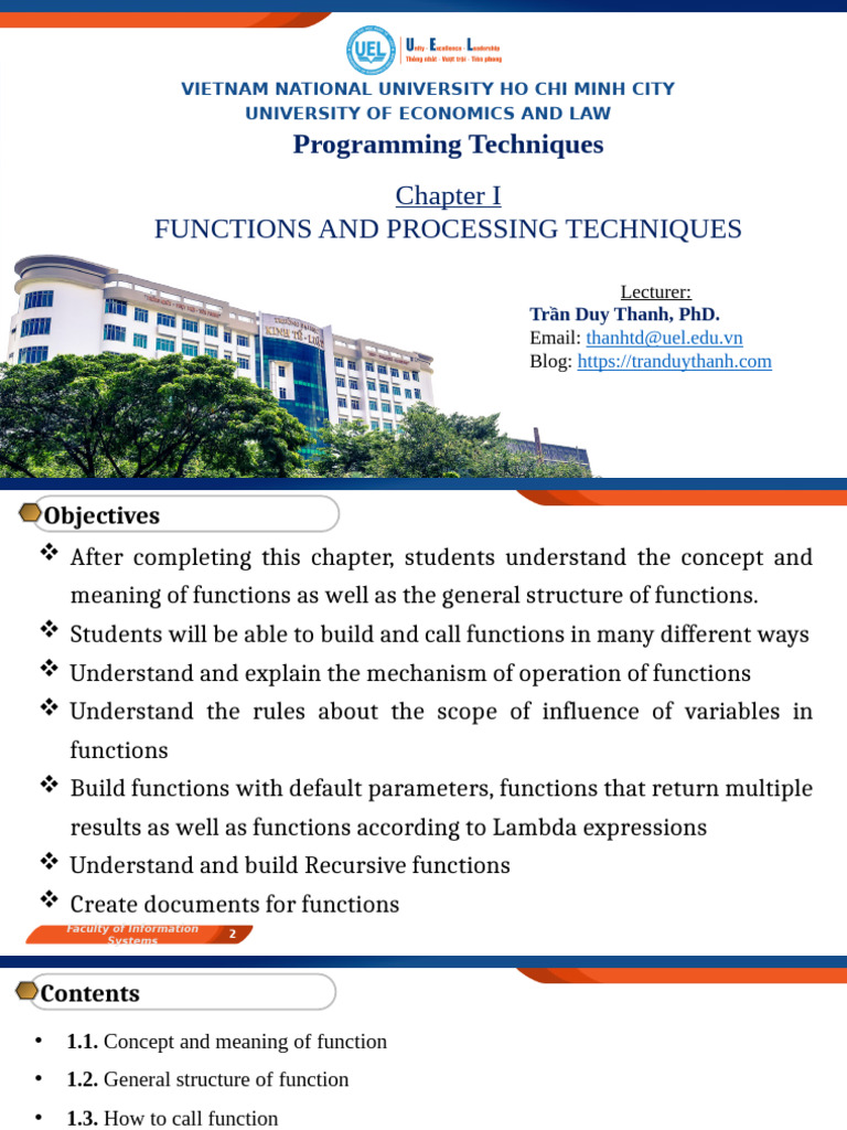 PT - Chapter 1 - Functions and Processing Techniques | PDF | Parameter (Computer Programming ...