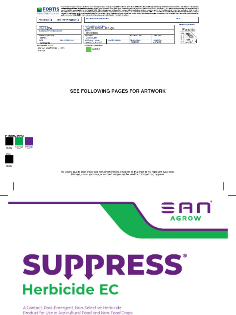 SUPPRESS Herbicide EC Label | PDF | Herbicide | Weed