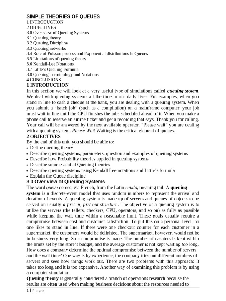 3 Simple Theories of Queues 7 | PDF | Applied Mathematics