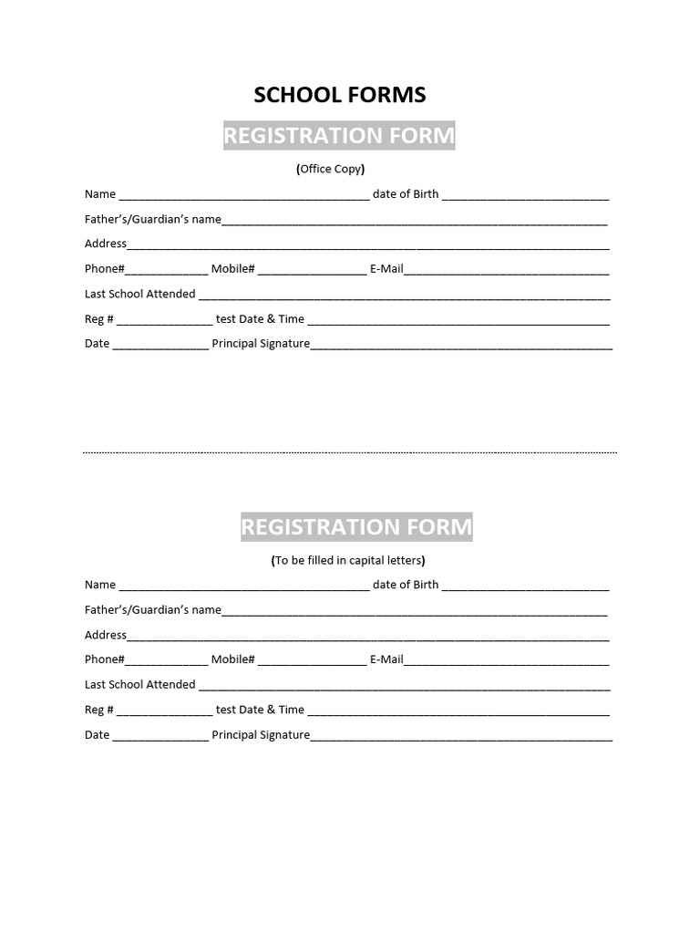 School Forms | PDF