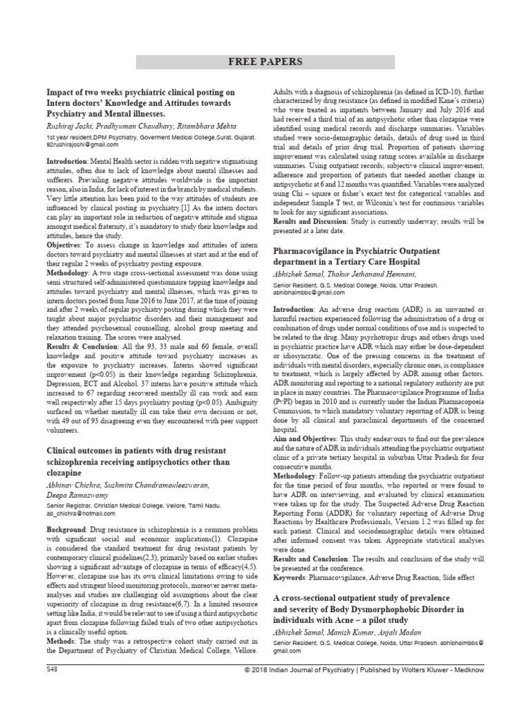 Free Papers.152 | PDF | Psychiatry | Mental Disorder