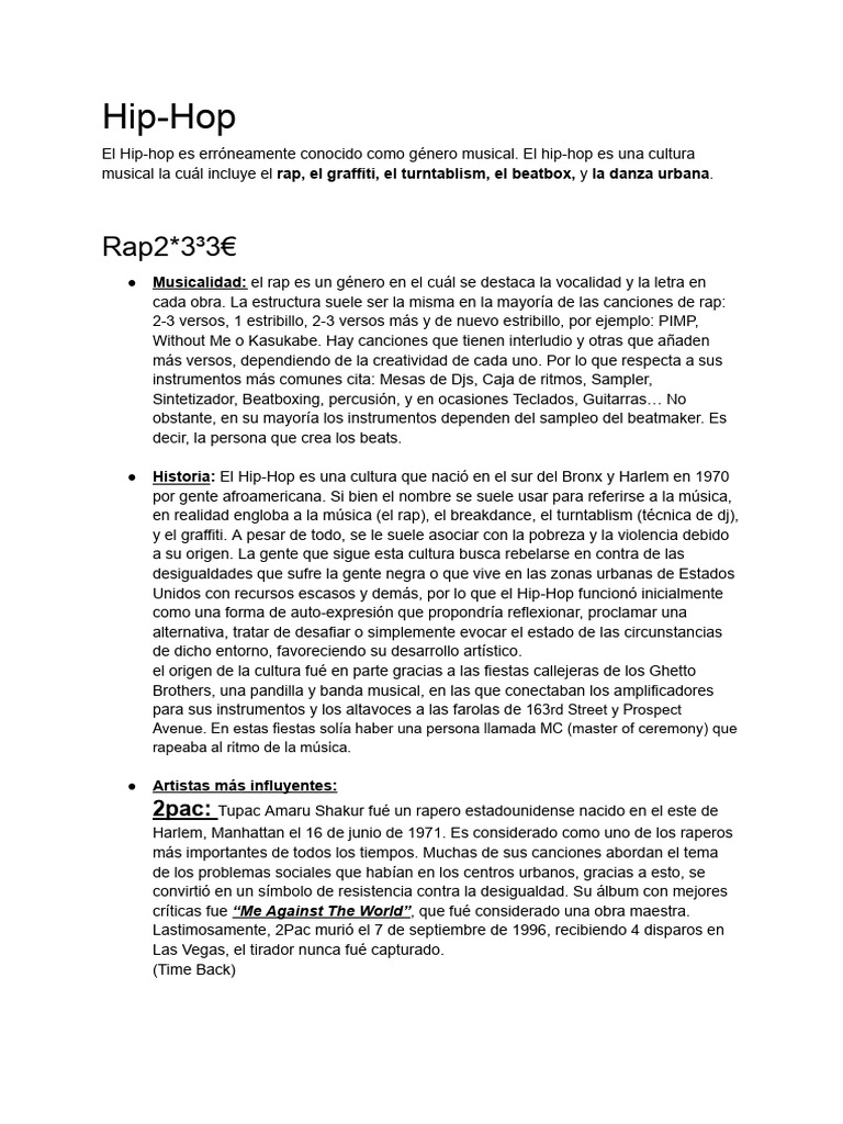 Hip Hop | PDF | Música hip-hop | Industria de la música