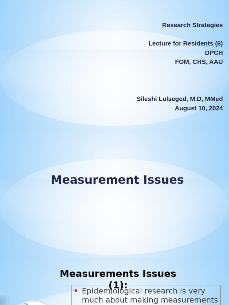 Reserach Strategy - Measurments | PDF | Sensitivity And Specificity | Scientific Method