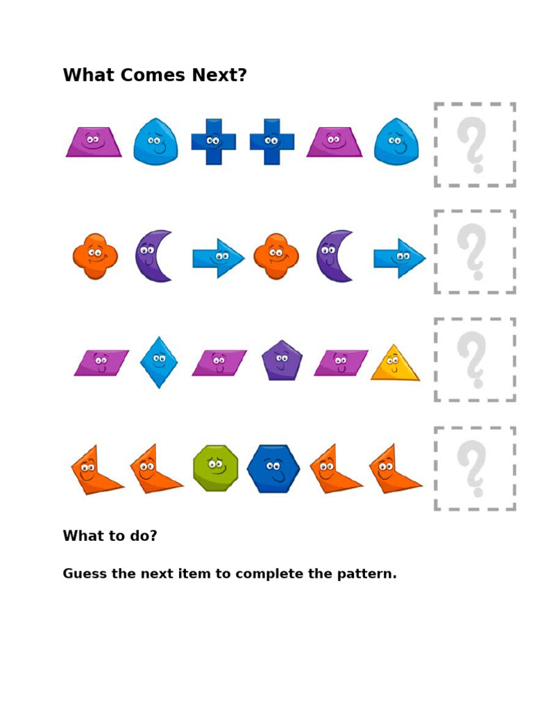 Patterns III Numeracy Puzzle in Eng | PDF