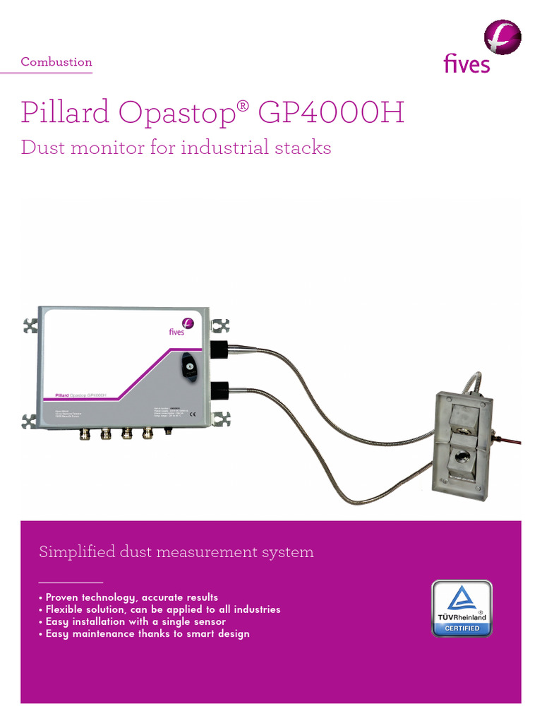 Pillard Opastop® GP4000H Dust Monitor | PDF | Dust | Optical Fiber