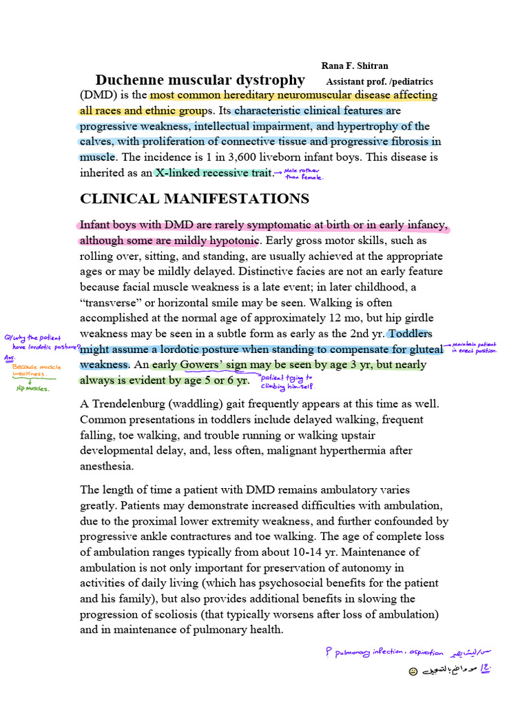 Duchenne Muscular Dystrophy | PDF | Diseases And Disorders ...