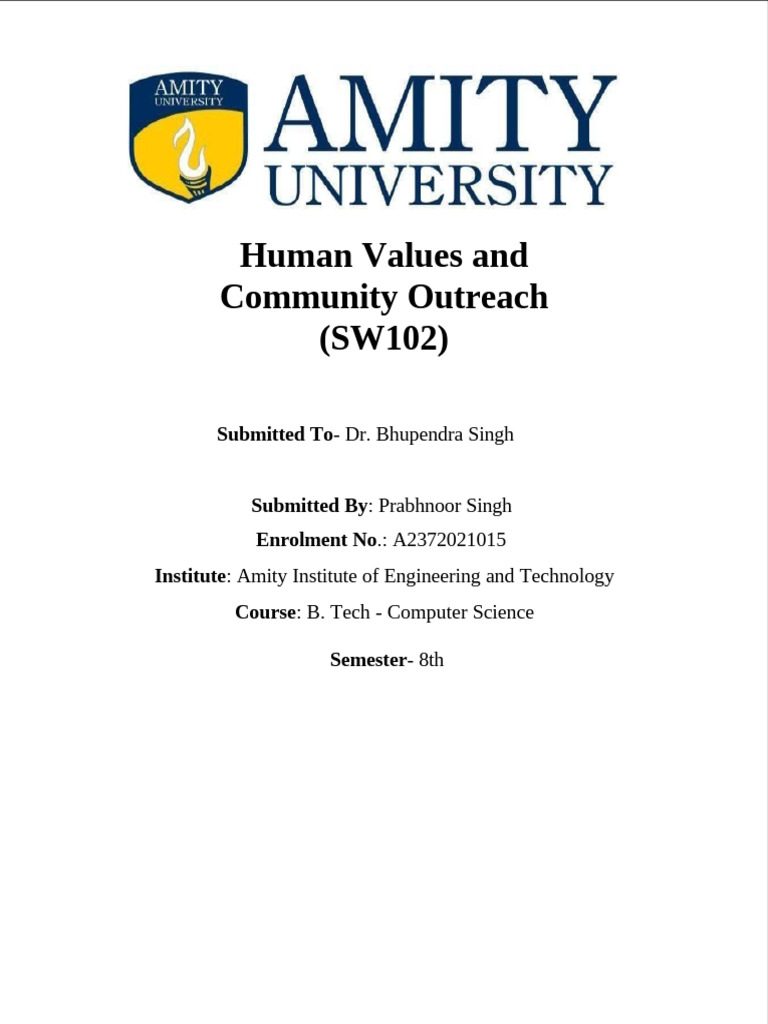 PRABHNOOR HVCO REPORT Updated Borderless | PDF | Learning | Bullying