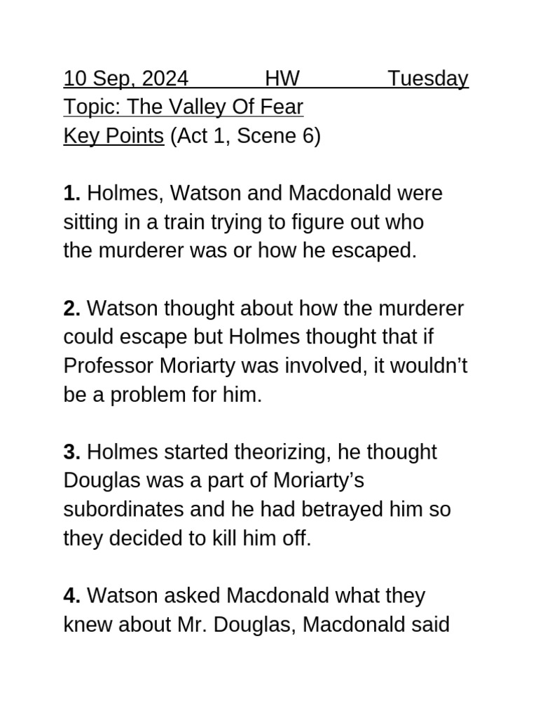 Act 1 Scene 6 Key Points | PDF