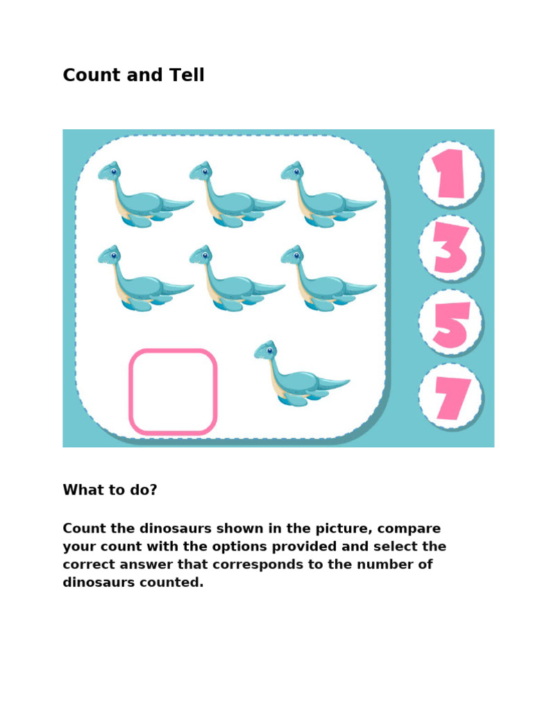 Counting XIV Numeracy Puzzle in Eng | PDF