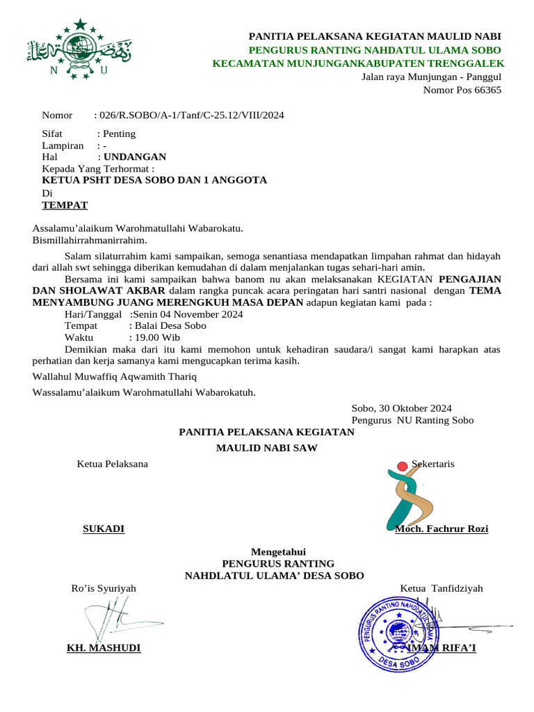 Undangan Tambahan Fiks | PDF