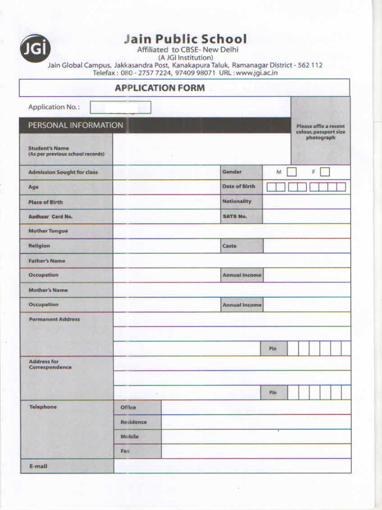 School Application | PDF