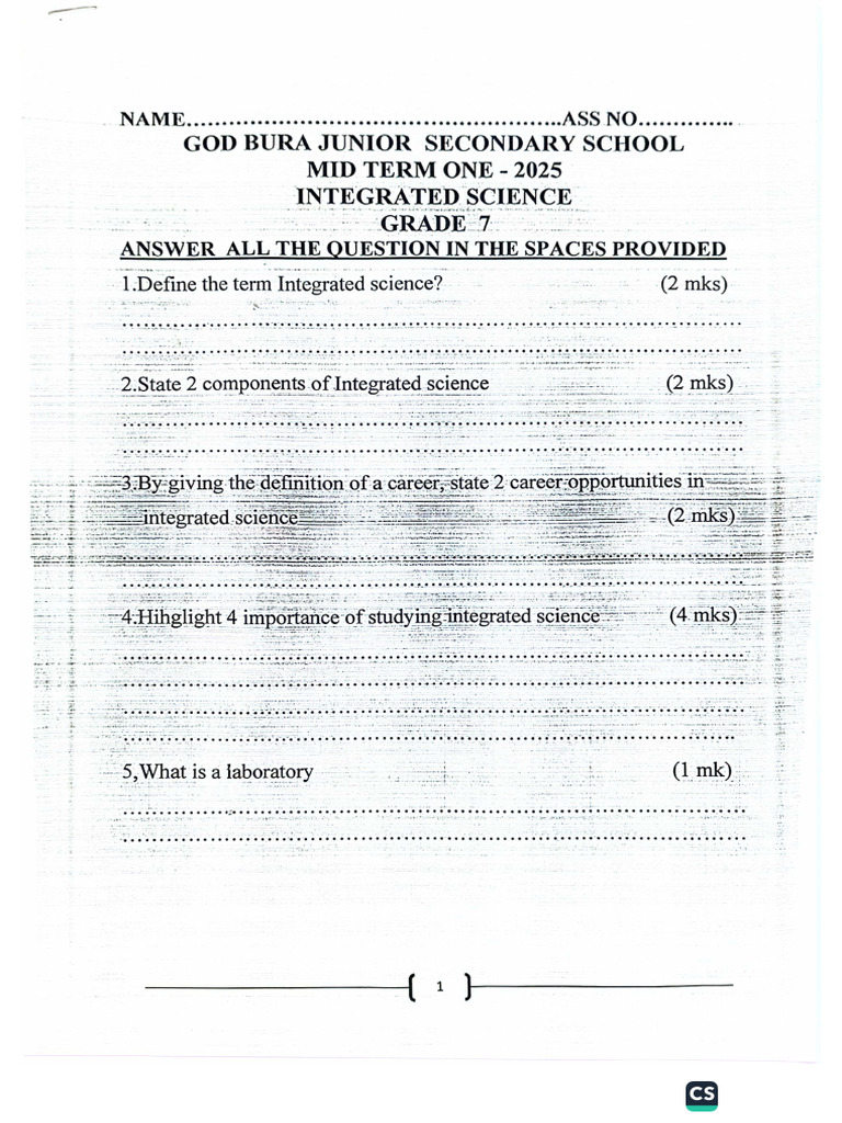 integrated science grade 7 | PDF