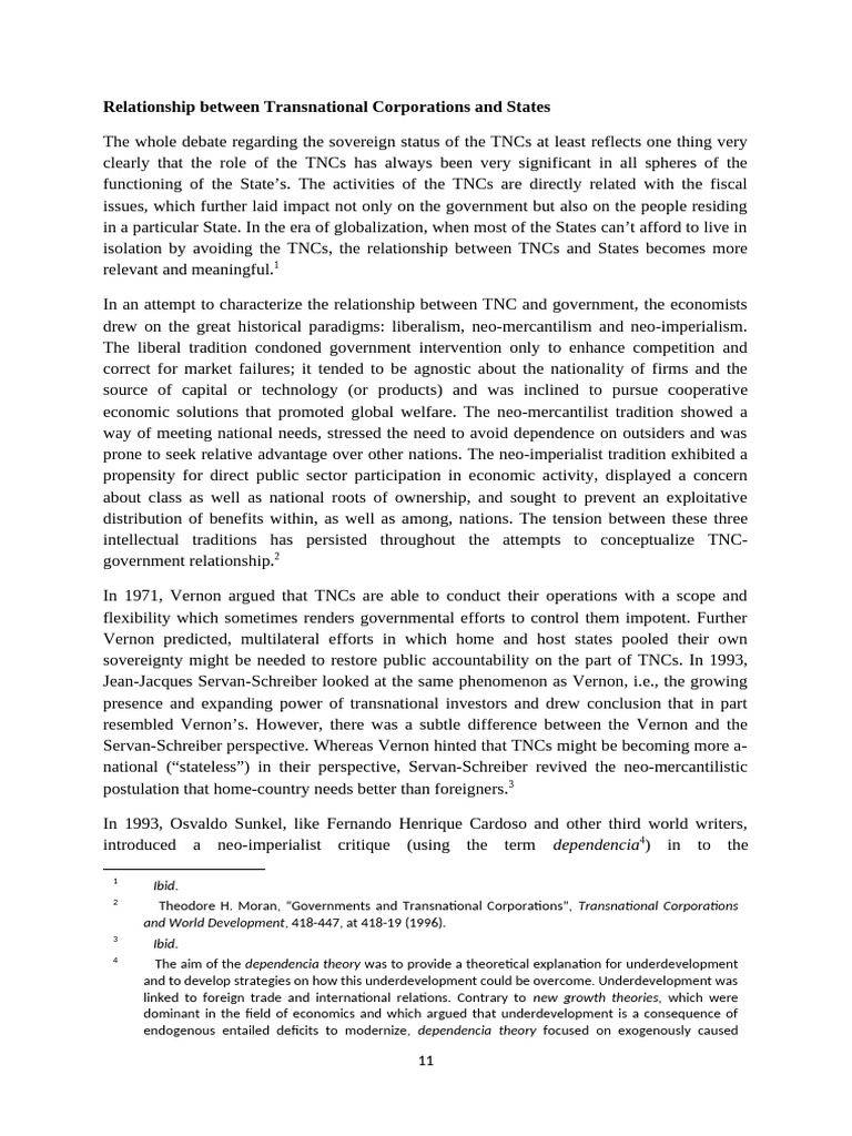 TNC and Tncs and Globalistaion | PDF | Globalization | Occupy Wall Street