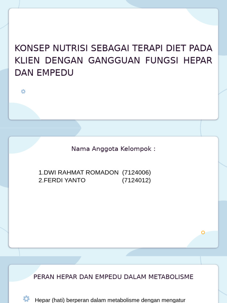 Nutrisi Terapi Diet untuk Gangguan Hati | PDF