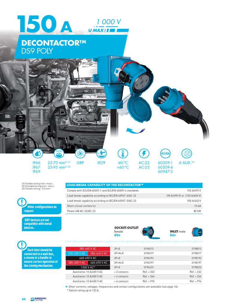 Marechal Ds9 Decontactor Range en | PDF | Ac Power Plugs And Sockets ...