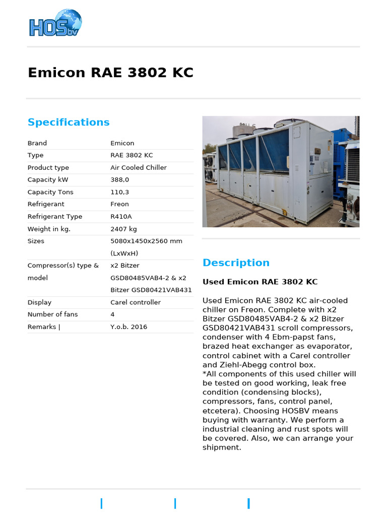 Emicon RAE 3802 KC Productsheet | PDF | Manufactured Goods | Temperature