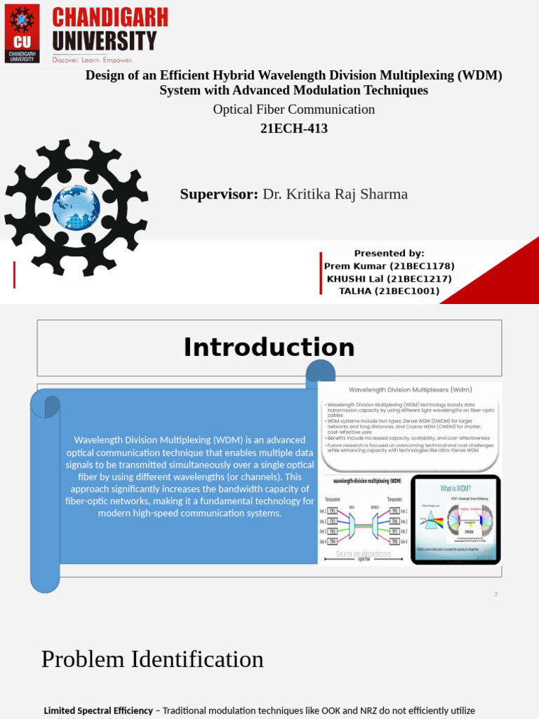 Presentation L1 (1.2) | PDF | Fiber Optic Communication | Wavelength ...