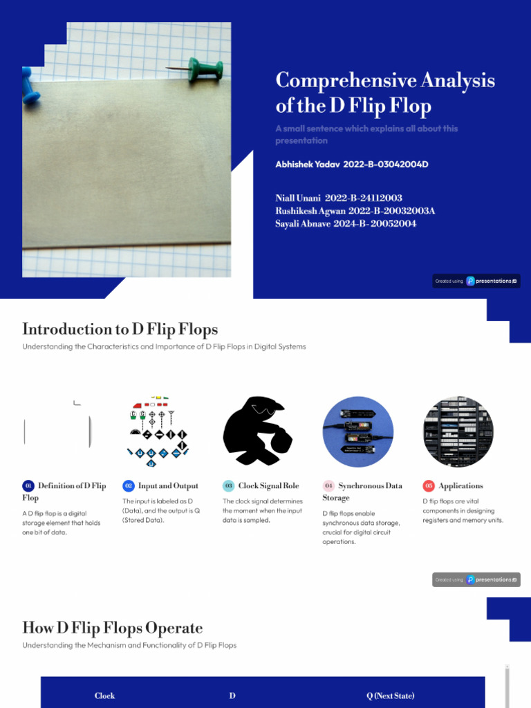 Understanding D Flip Flops in Digital Electronics | PDF