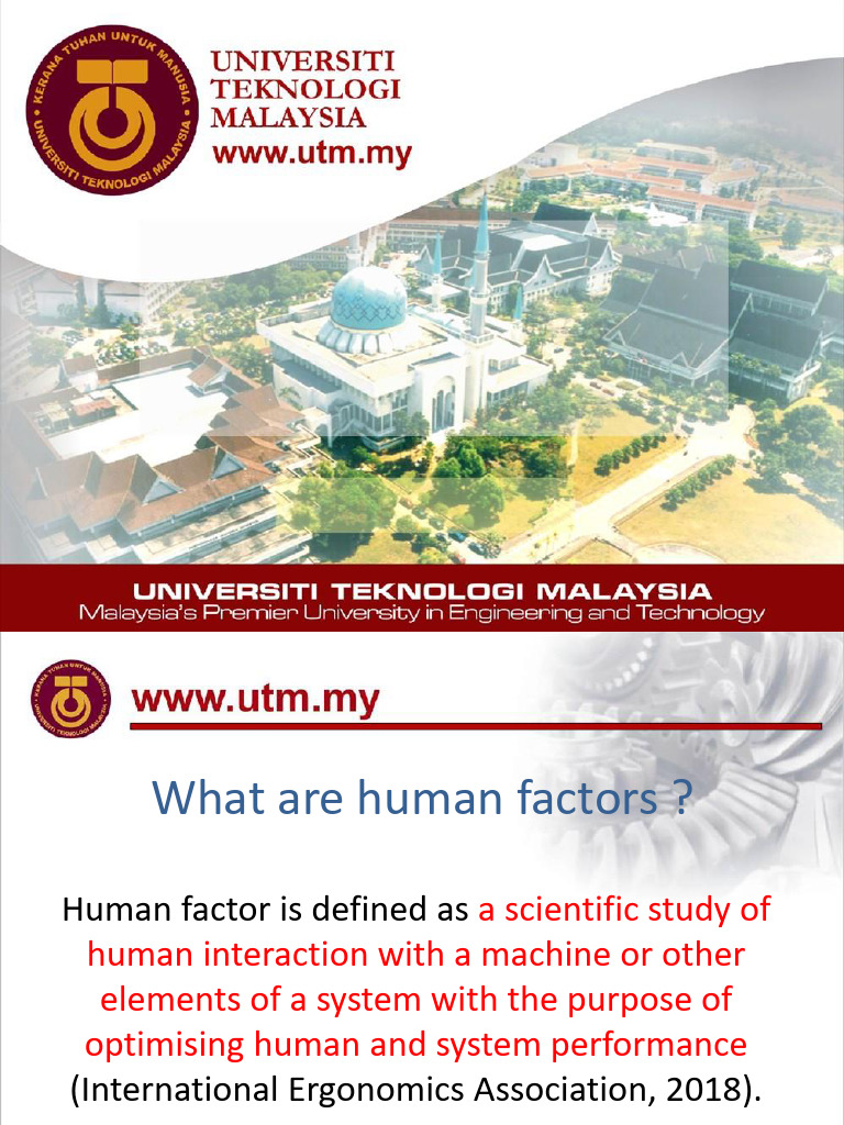 MKKH1373 - Note 1 - Intro To Human Factor | PDF | Psychology | Business