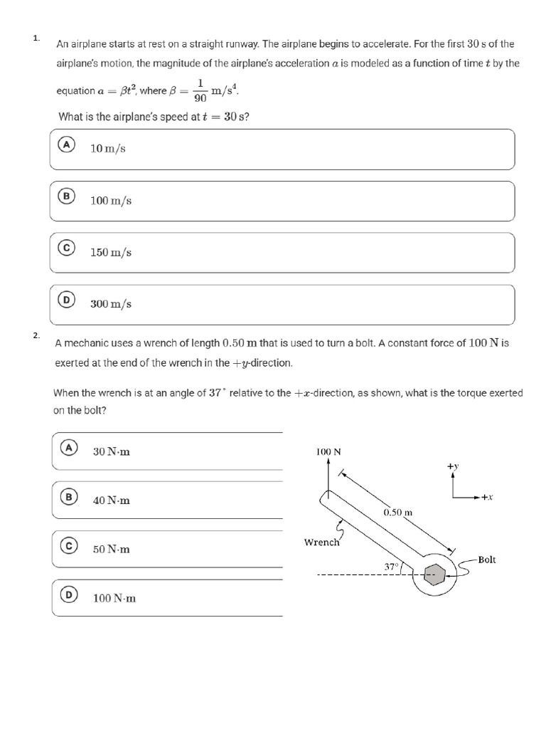Ap Physics C 2025 MC2 | PDF