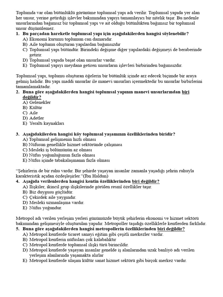 Unite Toplumsal Yapi 2 | PDF