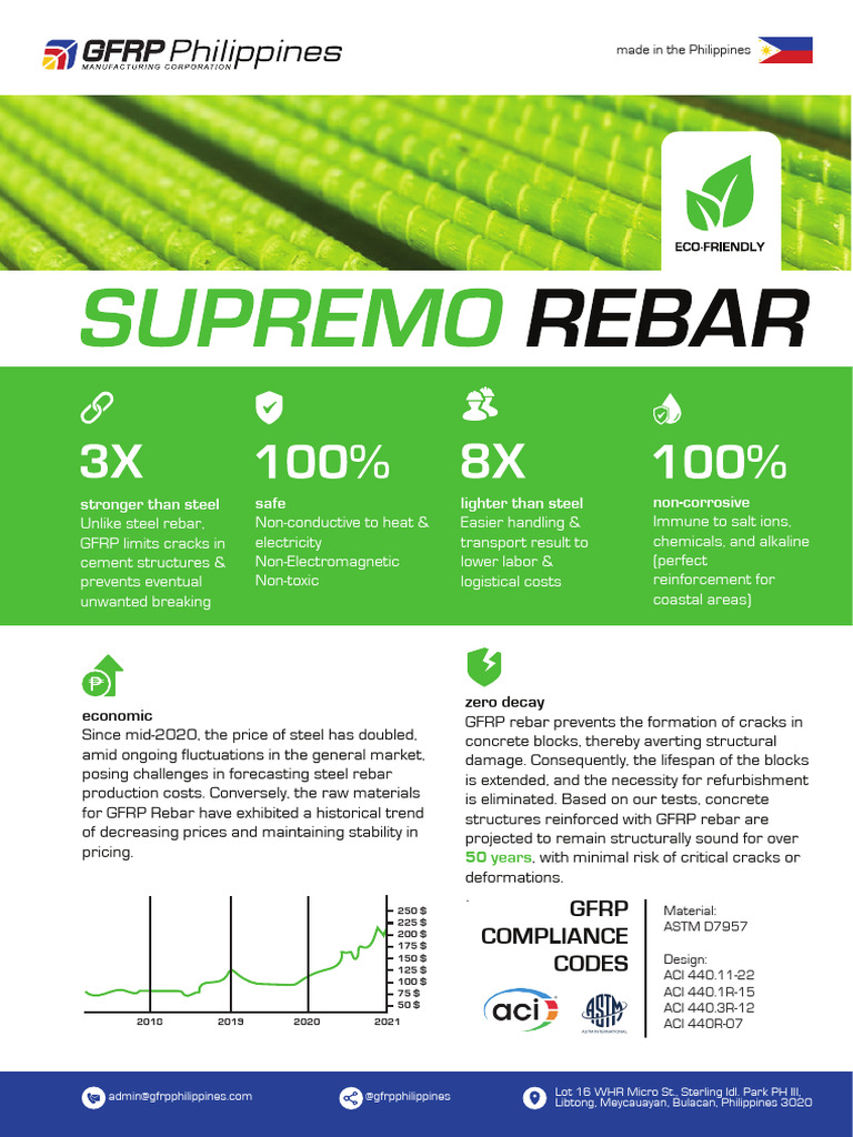 Supremo Rebar - A4 Flyer 2025 | PDF | Concrete | Structural Engineering
