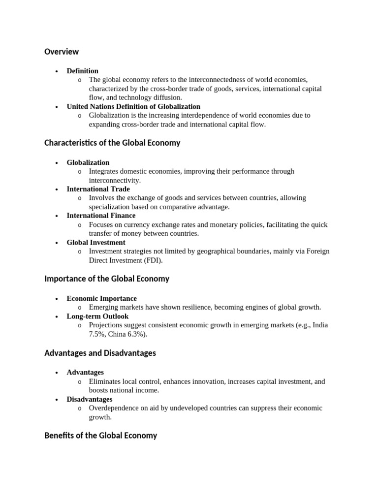 Understanding the Global Economy Basics | PDF | Economic Globalization ...