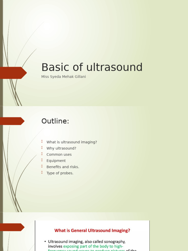 Basic of Ultrasound | PDF