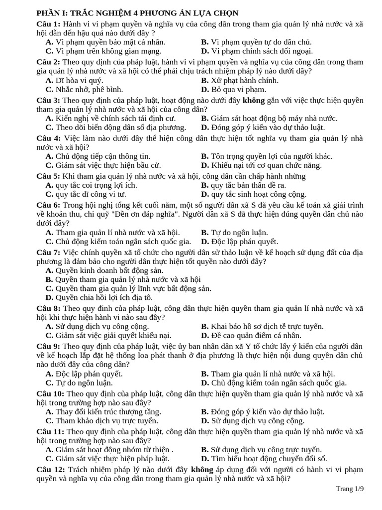 kntt_k11_ctm_bài 13 quyền và nghĩa vụ của công dân | PDF