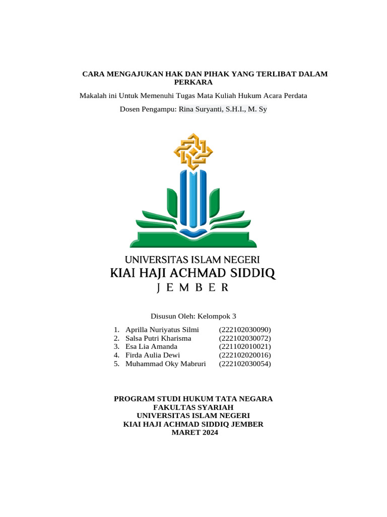 Kel 3 Hukum Acara Perdata | PDF