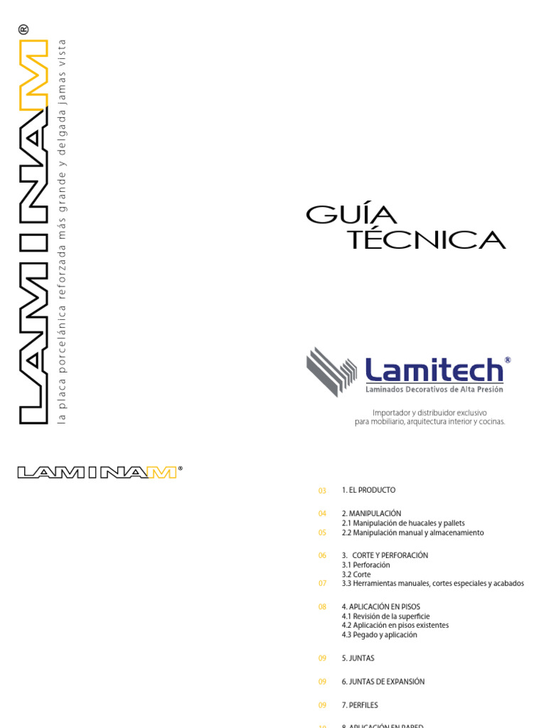 Guia Tecnica Laminam | PDF | Perforación | Detergente
