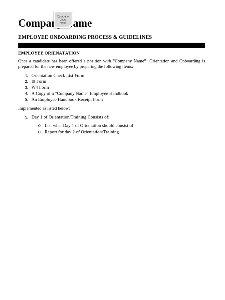 Employee Onboarding Guidelines | PDF