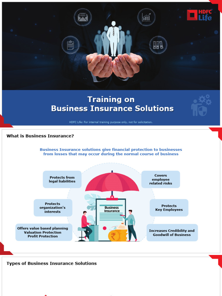 Business Insurance Training PPT | PDF | Insurance | Employment