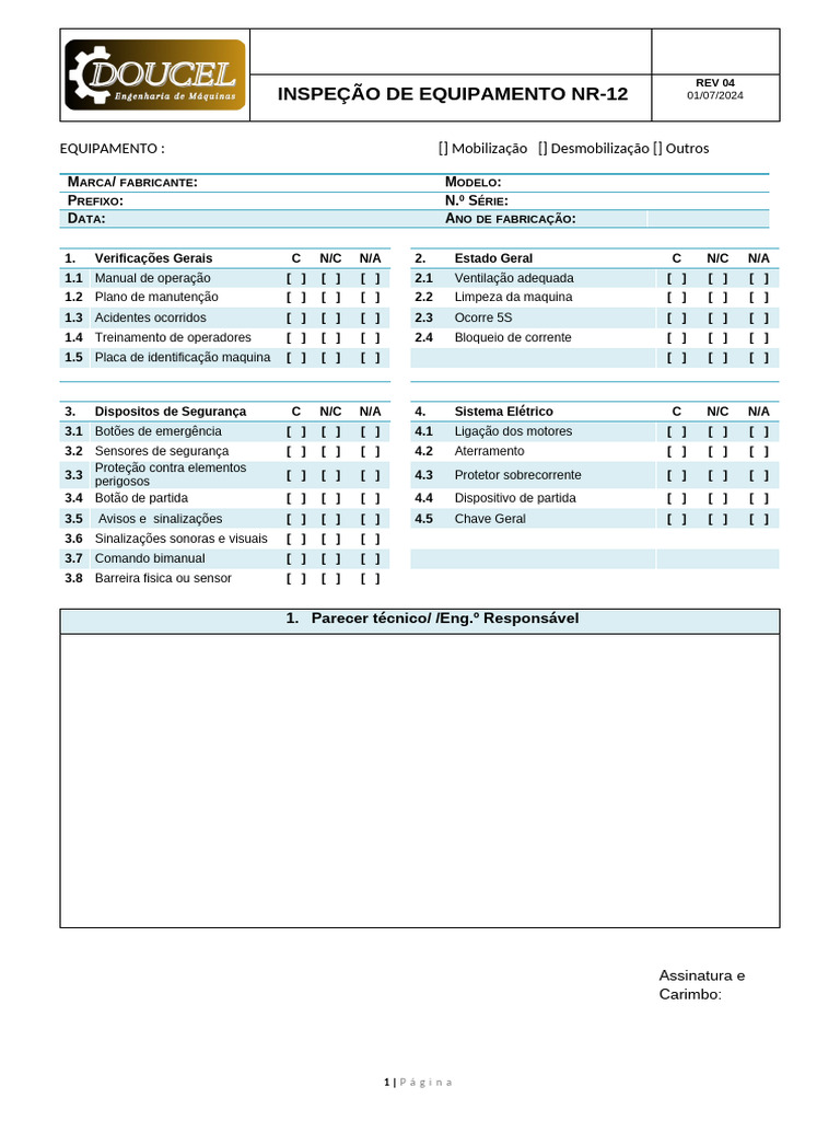Check List Nr12 | PDF