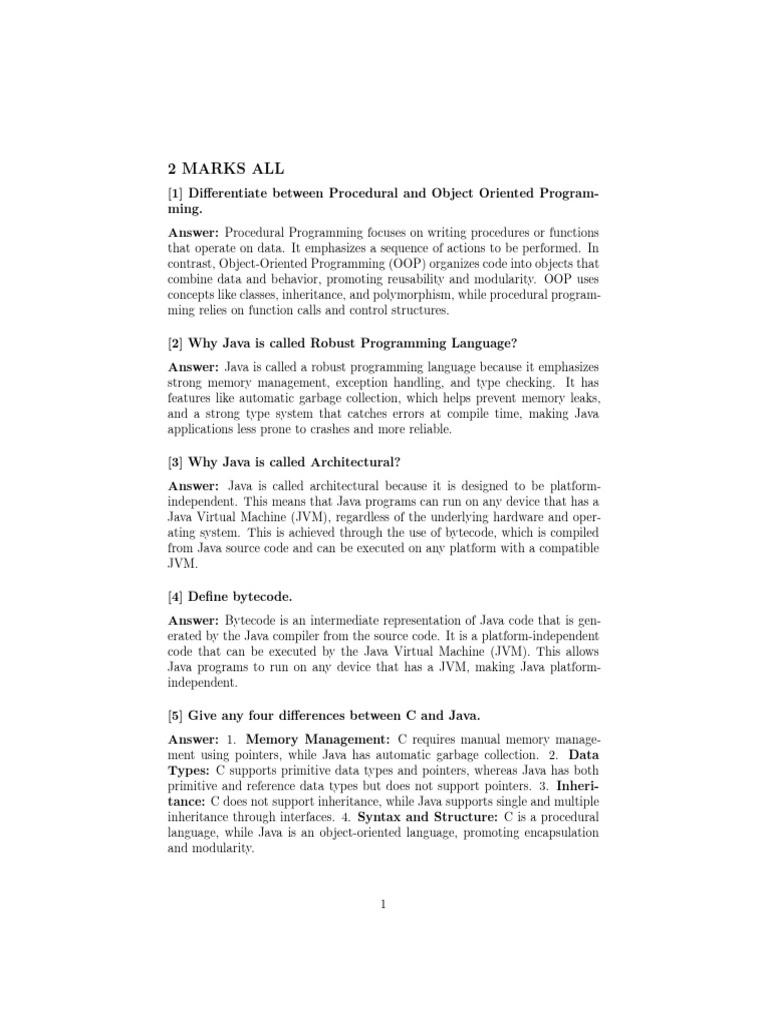 Java Programming Concepts Explained | PDF | Inheritance (Object Oriented Programming) | Java ...