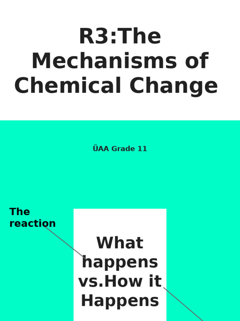 R3 - The Mechanisms of Chemical Change | PDF | Chemistry | Titration