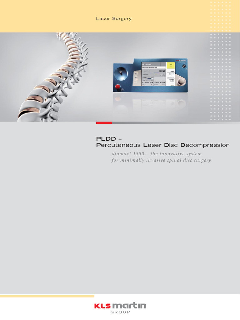 90-447-02-04 - 08 - 15 Diomax 1550 PLDD | PDF | Back Pain | Surgery